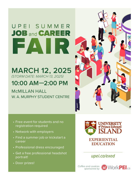 2025 Summer Job and Career Fair March 12 | UPEI